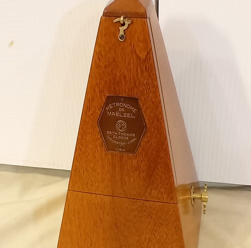 Antique 1947 Wood Metronome de Maelzel by Seth Thomas Clocks | Reverb