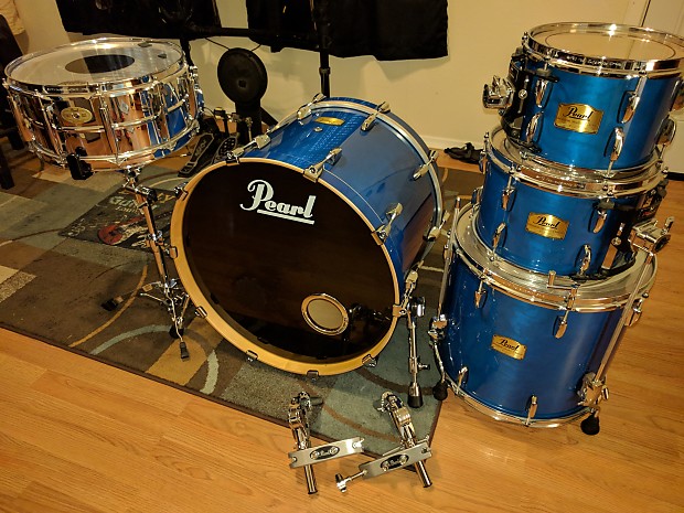 Pearl Session Studio Classic Sheer Blue, w/ tom arms and | Reverb