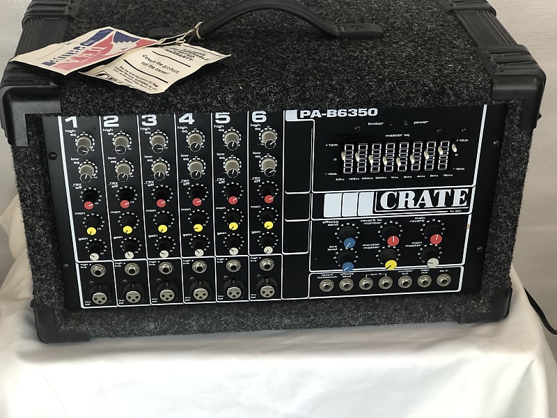Genuine OEM Crate PA-B6350 6-Channel Mixer AMP 700 Watts - | Reverb