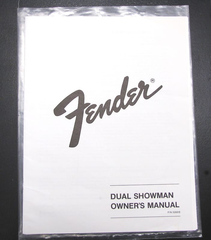 Fender Dual Showman Owner's Manual, Parts List and Schematic | Reverb