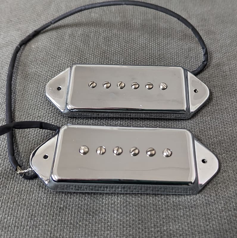 Lindy Fralin Noiseless P90 Pickup Set, Unused, Short Chrome | Reverb