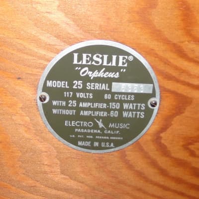Leslie Model 25 Orpheus 1961? Cherry | Reverb