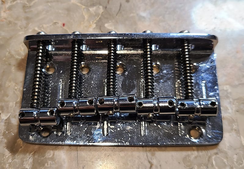 Gotoh Standard Vintage 5 string bass bridge 1990's - Chrome | Reverb