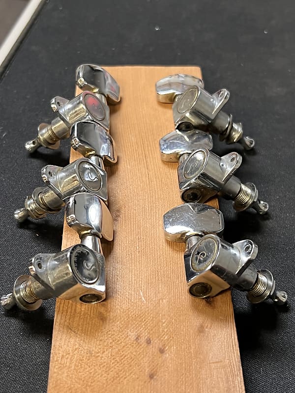 Schaller M6 West Germany "Center Tab" Tuners 1970's Chrome | Reverb