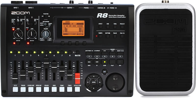 Zoom R8 8-track SD Recorder / Interface /Sampler Bundle with | Reverb