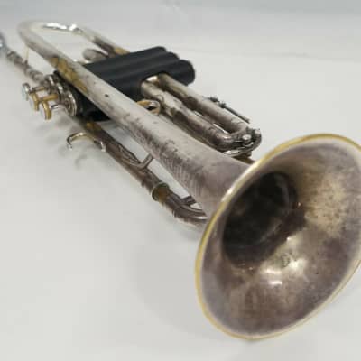 French Besson Brevete Silver Plated Kanstul Trumpet with | Reverb