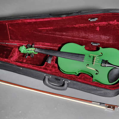 No Name 4/4 Metallic Green Violin 2020's - with Case and Bow | Reverb