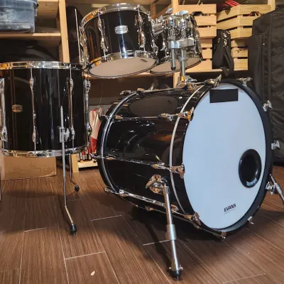 Yamaha Recording Custom Drum Kit Solid Black DEMO | Reverb