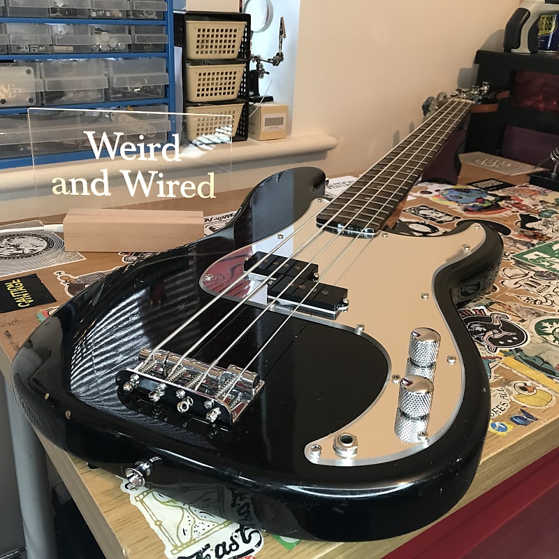 Hondo H-830 P Bass (1980s, Black/Chrome) | Reverb