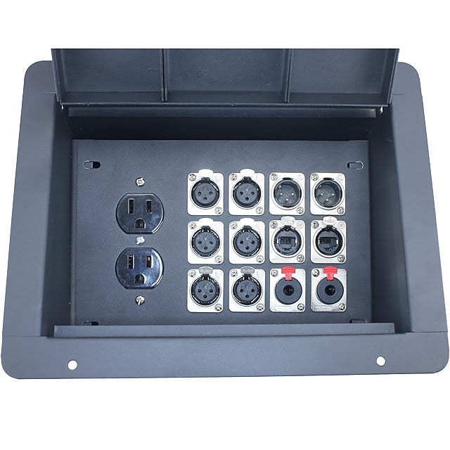 FBL12+AC Recessed Floor Box With XLR: 6 female, 2 male + 2 | Reverb