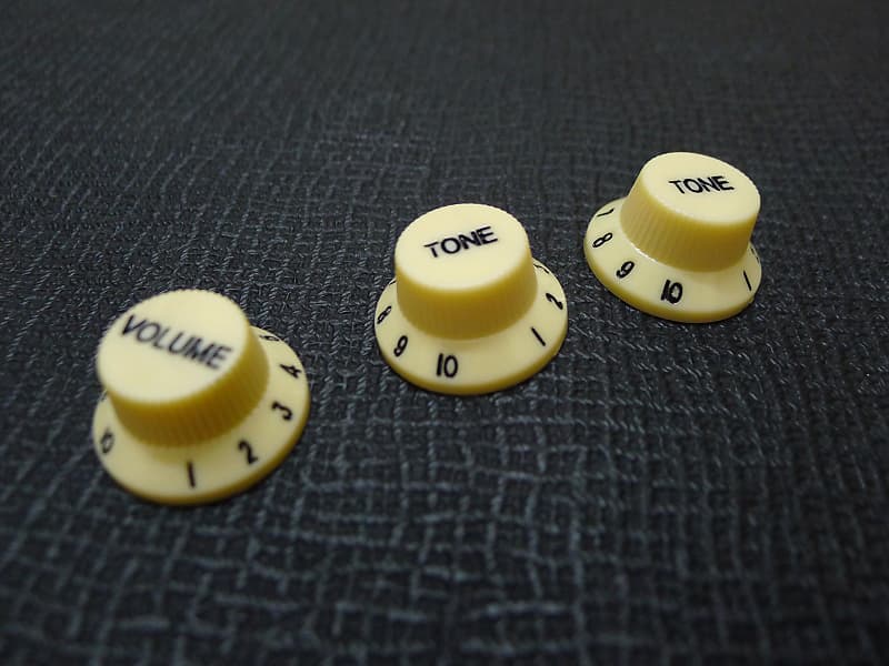 Cream Guitar Volume and Tone Control Knobs For Fender | Reverb