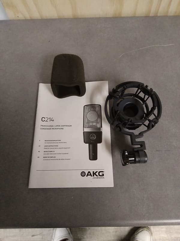 AKG C214 Shockmount Manual & Windscreen ? Black | Reverb