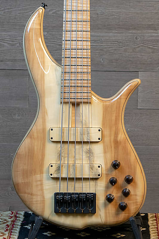 F Bass BN5 Series 5 String Bass Ash - Chestnut Flame - Maple | Reverb