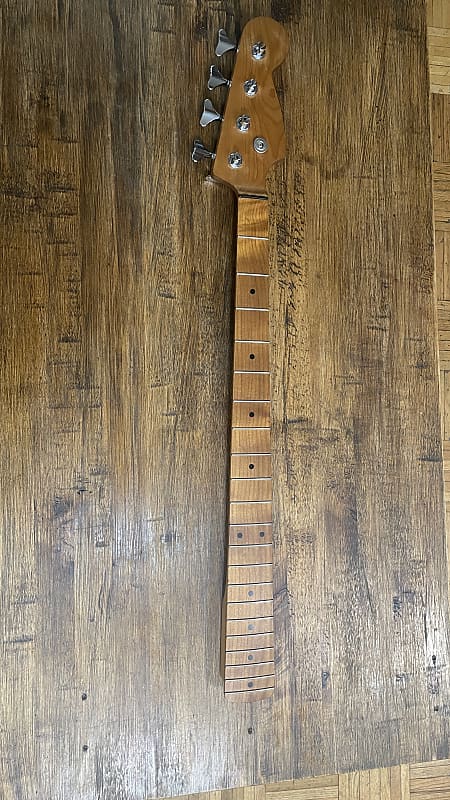 Warmoth Roasted Maple Bass Neck 22 fret | Reverb