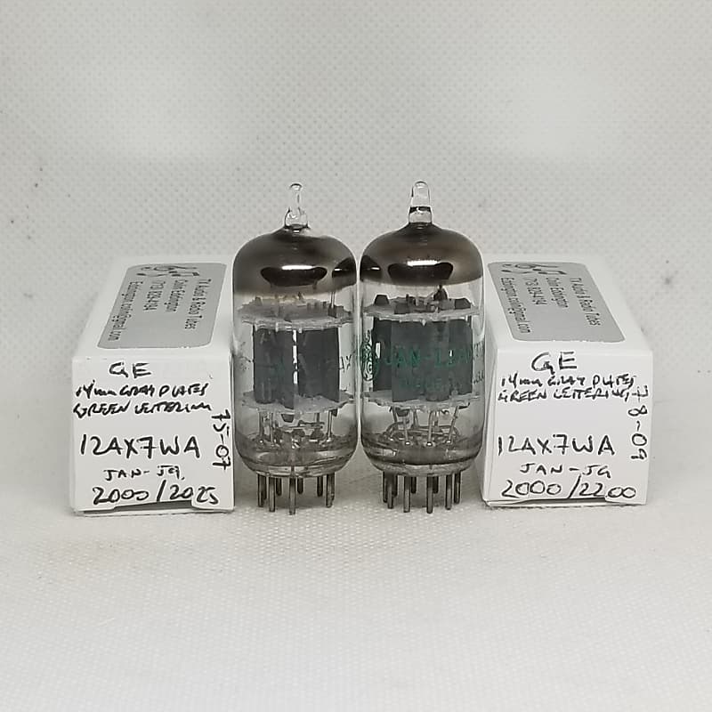 GE JAN 12AX7WA Gray Plate Matched (9.0%) Pair NOS ECC83 12AX7 | Reverb