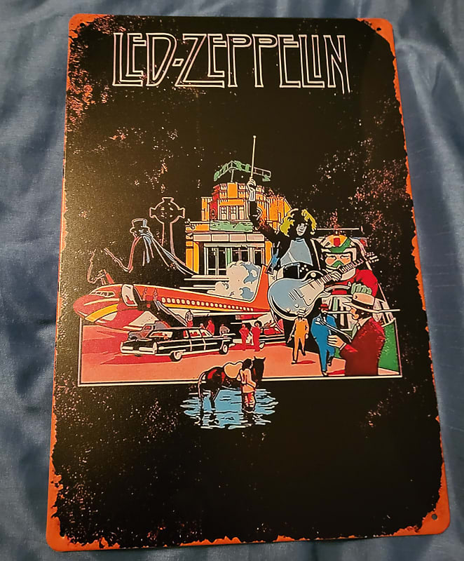 Led Zeppelin Metal Sign | Reverb