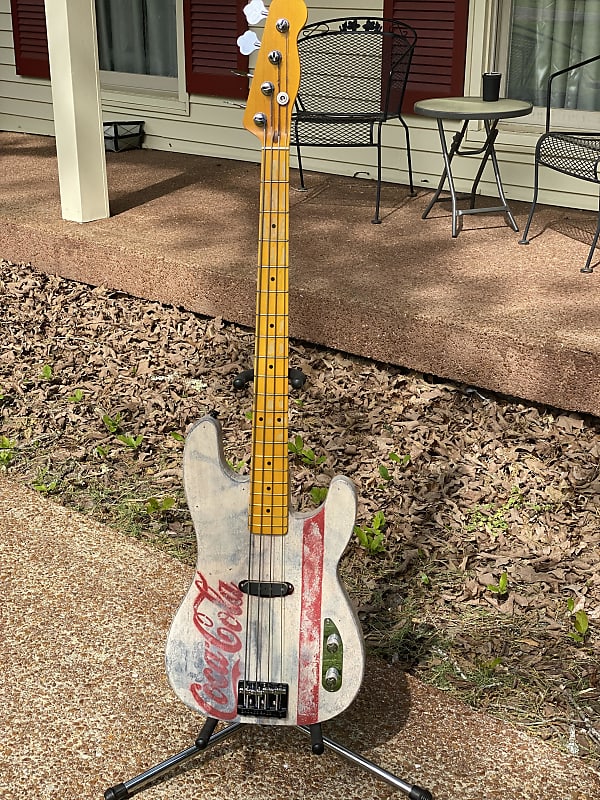 Warmoth Precision/Tele Bass Custom Relic Roadworn Coca Cola | Reverb