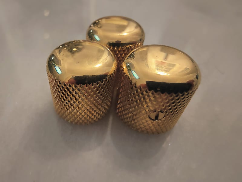 Gotoh 3x Dome Knobs - Gold | Reverb