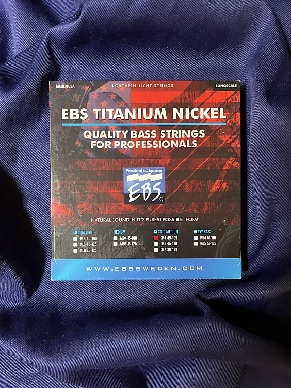 EBS Titanium Nickel 45-105 Long Scale Bass Strings | Reverb