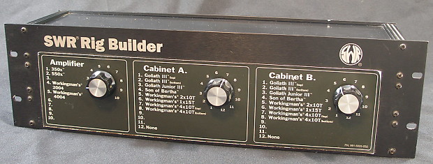 SWR Rig Builder Amplifier / Cabinet Switch | Reverb UK