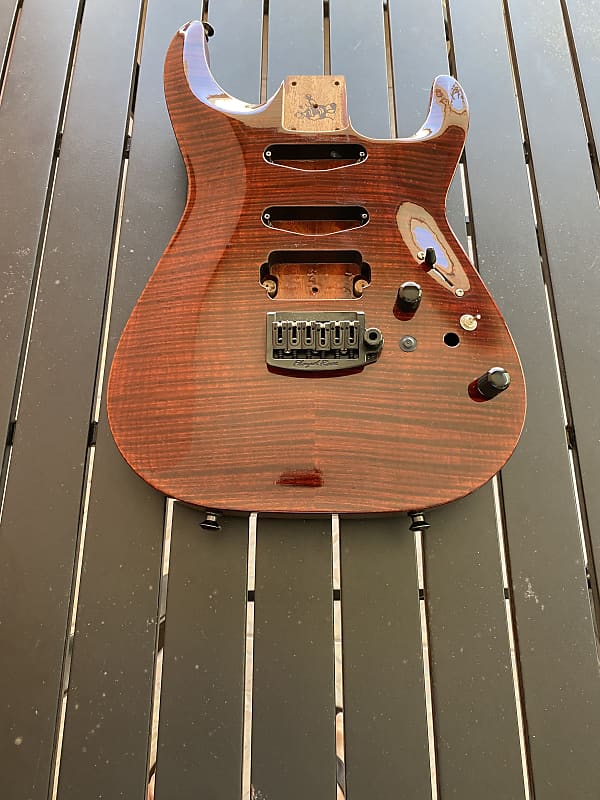 Warmoth Carved Top Soloist Mahogany Floyd Rose Rail Tail | Reverb