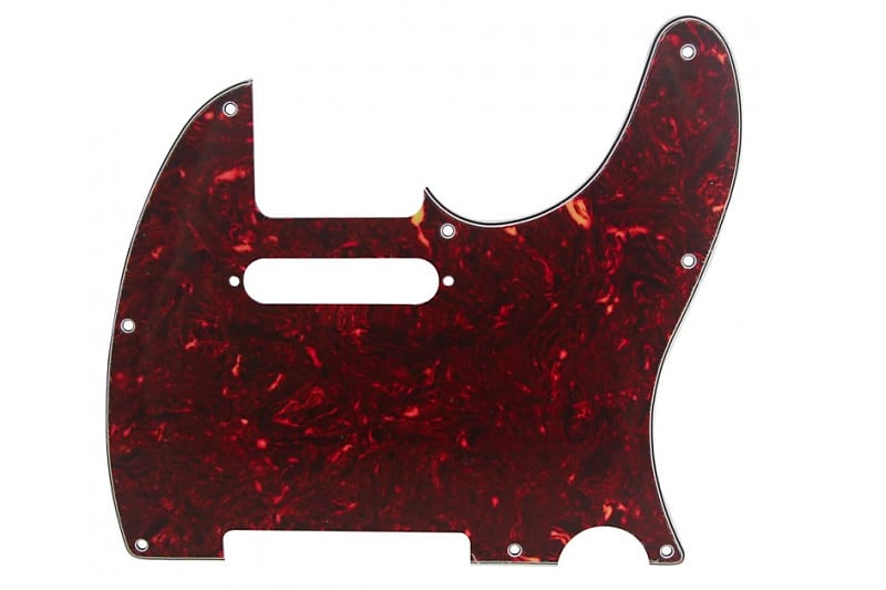Red tortoise telecaster pickguard | Reverb