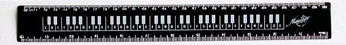 12 Inch Ruler Keyboard Black - "MGCRUL05 / Righello | Reverb