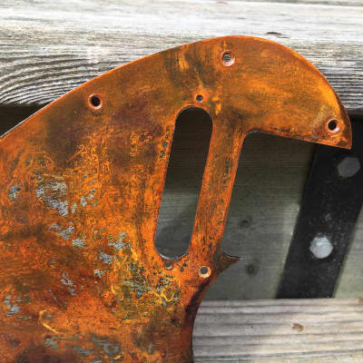 Rusted Relics thinline pickguard deep orange rust with | Reverb Canada