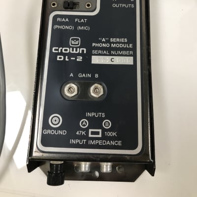 Crown DL2 Preamp and Controller w/ Phono & Original Box | Reverb
