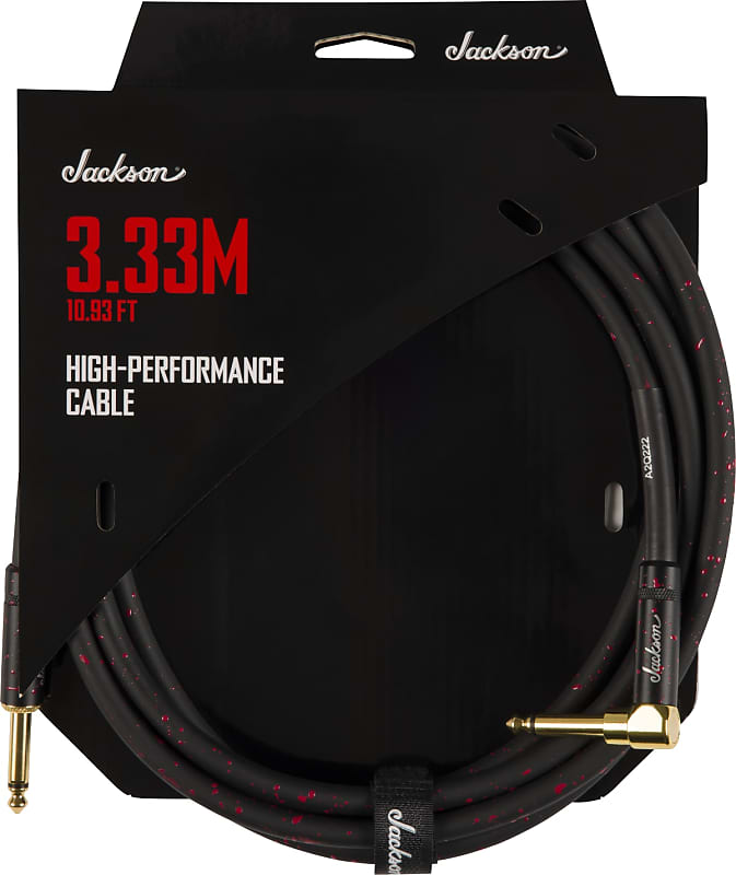 Jackson High Performance Cable, Black and Red - 10.93' | Reverb