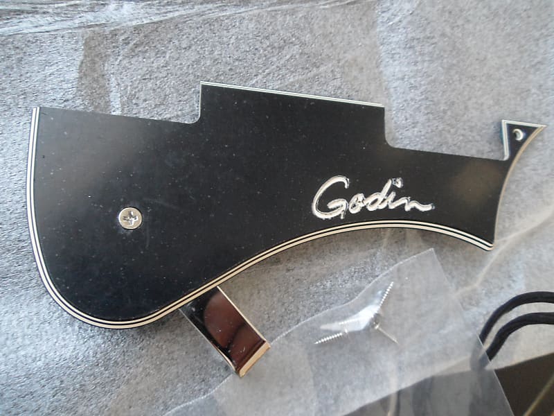 Godin electric guitar 5 ply pickguard black with bracket and | Reverb