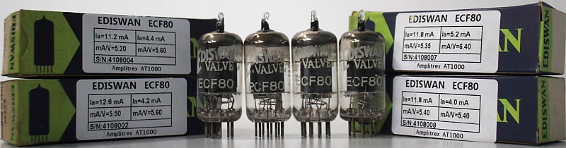 ECF80 EDISWAN made in ENGLAND Amplitrex Tested 1 Match Quads | Reverb