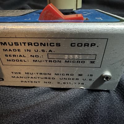 Mu-Tron Micro V 1970s by Musitronics - Silver, Vintage | Reverb