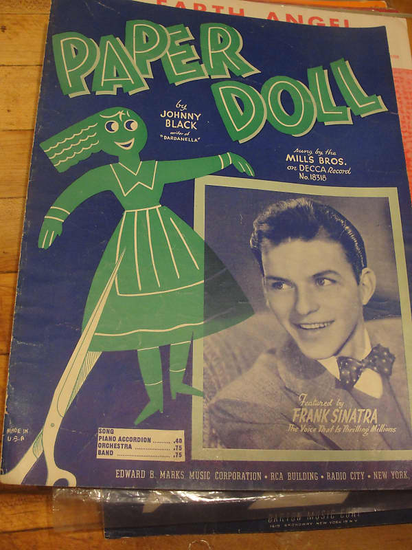 Paper Doll, Sinatra - sheet music 1930 | Reverb