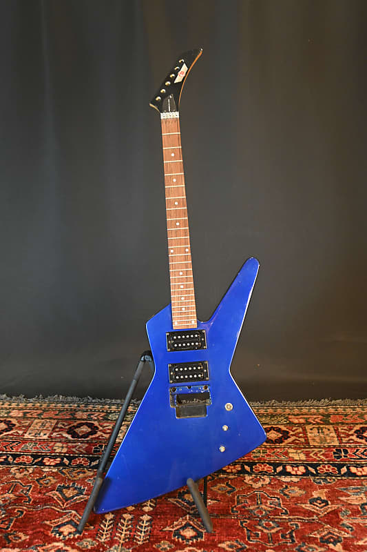 2001 Epiphone Poly-X Explorer Electric Guitar Metallic Blue - | Reverb
