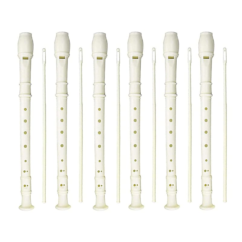 6 Pack 8 Hole Soprano Recorders Descant Flute With Cleaning | Reverb