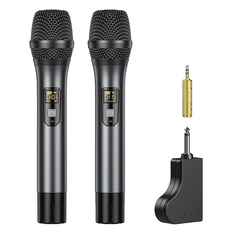 Wireless Microphone UHF Dual Handheld Dynamic Microphone | Reverb