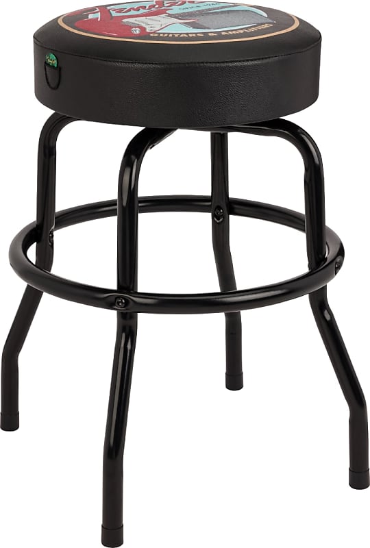 Fender Guitars Guitars & Amps 24" Playing Bar Stool with Pick | Reverb