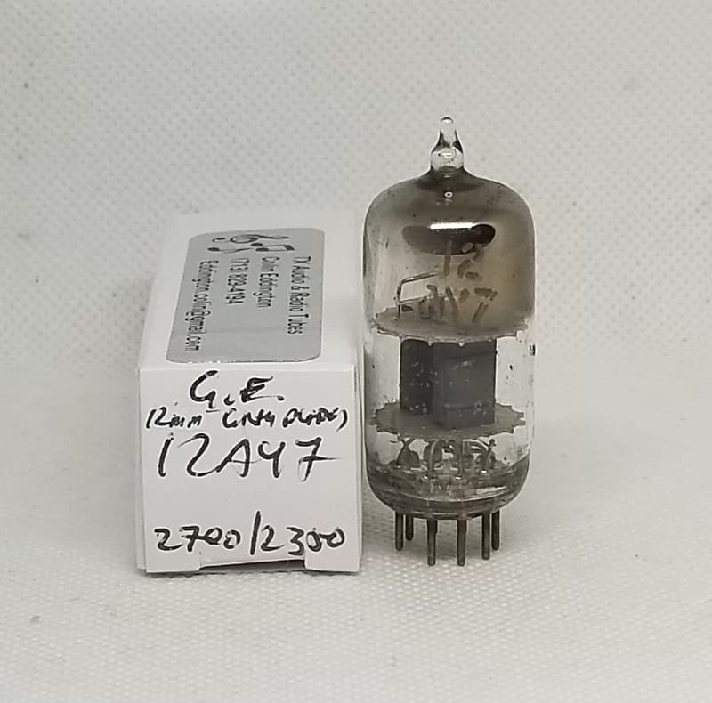 GE 12AY7 Gray Box Plate Single NOS | Reverb