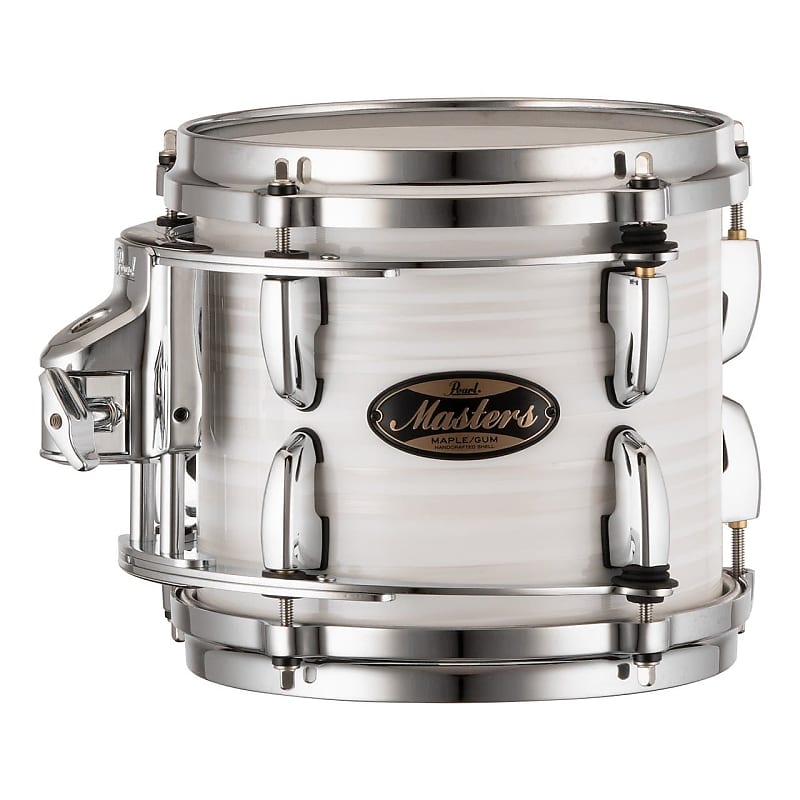Pearl Masters Maple/Gum Tom 8x7 w/L-Bracket R2 Mount White | Reverb