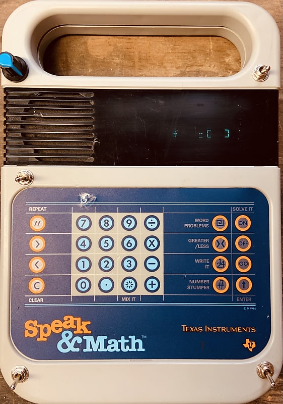 Texas Instruments Speak and Math (speak and spell) 80’s Dark | Reverb