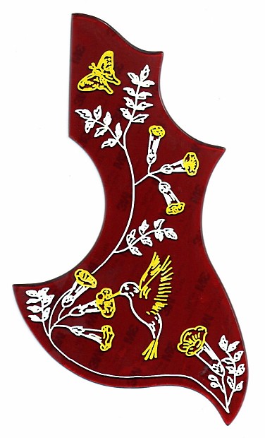 Gibson Hummingbird - Custom Engraved & Hand-Painted Pickguard | Reverb
