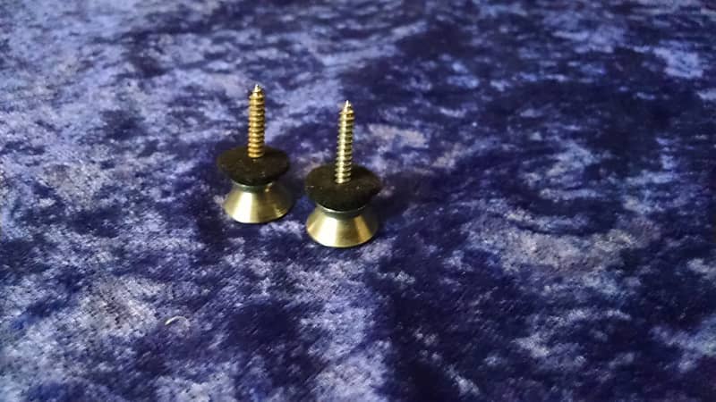 1980s Kramer Strap Buttons Chrome w/pads | Reverb