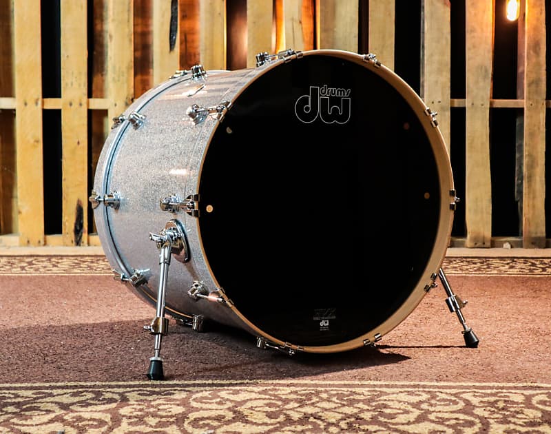 DW Performance Silver Sparkle Kick Drum - 18x22 | Reverb
