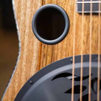Beard Custom Legacy E Mango/Curly Maple Resonator - Black Ice | Reverb