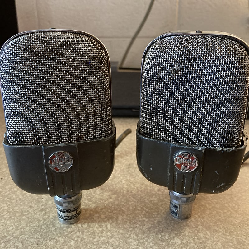 Pair of Turner Model 87 Ribbon Velocity Microphone Mic 1950s | Reverb