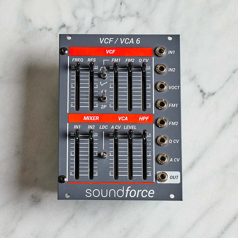 Soundforce VCF / VCA 6 Analog Filter and VCA Gray eurorack | Reverb