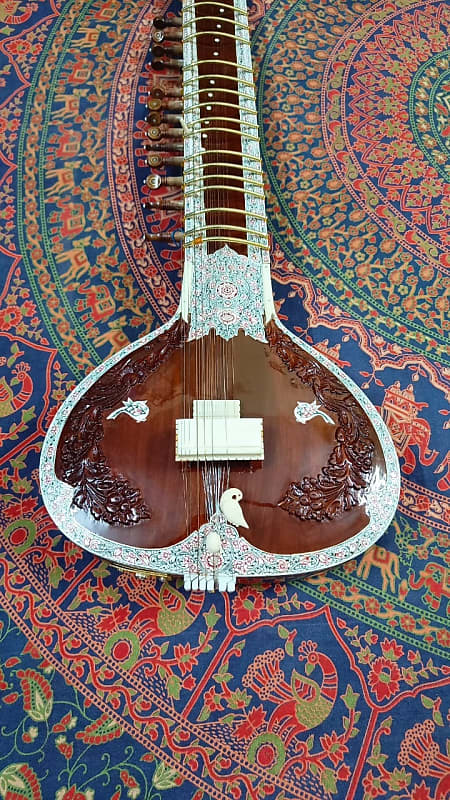 Electric Sitar Indian Wooden Tuned Professional Indian | Reverb