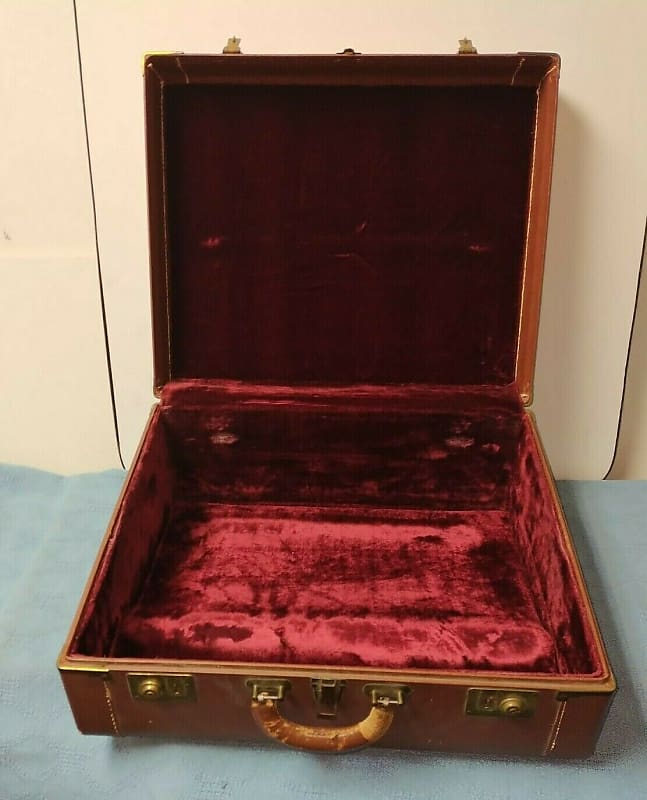 Vintage Accordion Case Brown/Brass 20-1/4" x 10-1/2" x 17" | Reverb