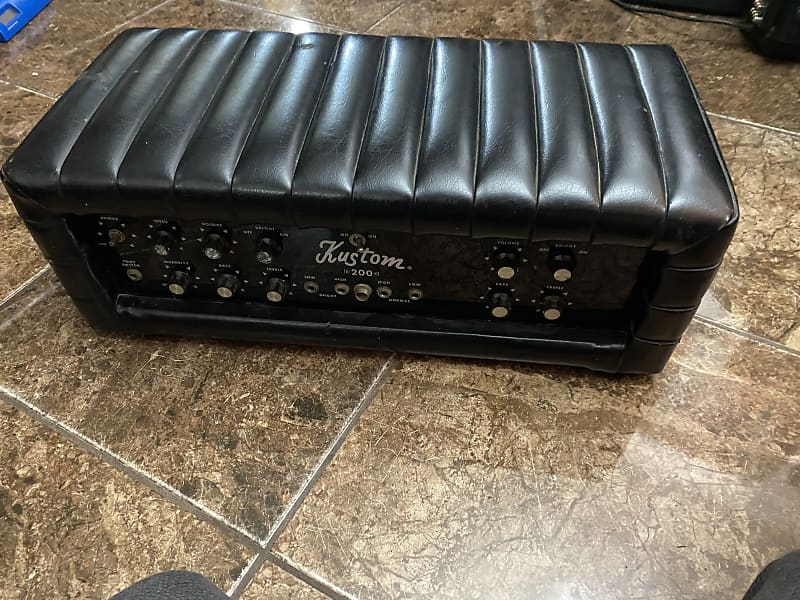Kustom K-200 - Black k200 Model 200 Bass Amp Head Tuck N Roll | Reverb